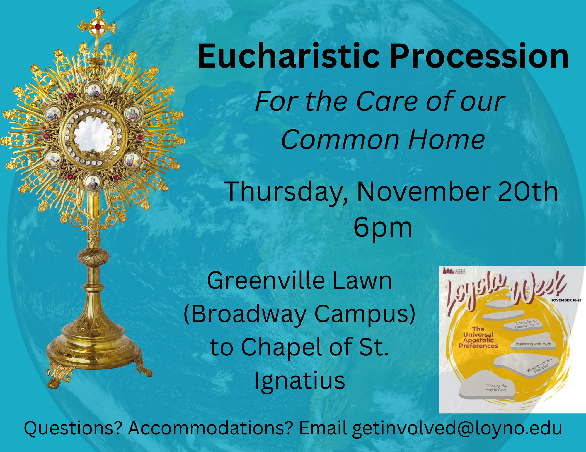 Loyola Week Eucharistic Procession for the Care of our Common Home ...